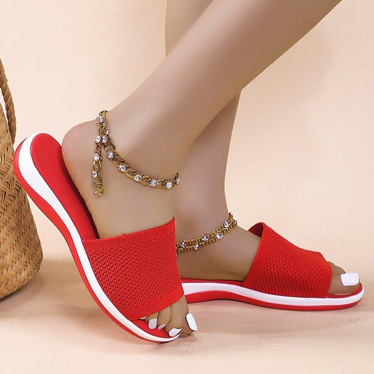 Diamond Lettering Polyurethane Lightweight Platform Slippers - – Super ...