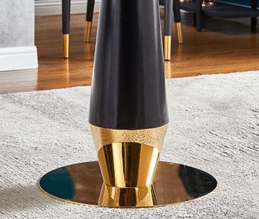 Modern Table Restaurant Luxury Stainless Steel Gold Base Round Marble ...